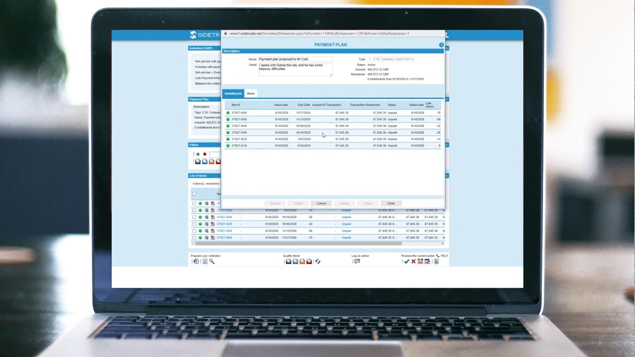 DEMO: Payment Plan by Sidetrade - YouTube