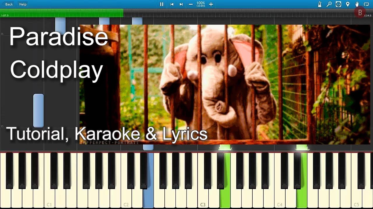 Paradise | Coldplay | Piano Tutorial | Guitar Chords | Lyrics | Karaoke ...