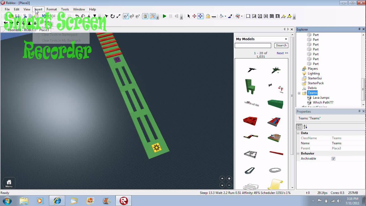 ROBLOX How To Make A Obby (Obstical Course) PART 1 OUT OF 2 - YouTube