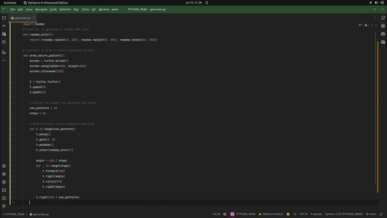 How to draw nature-inspired #art with python? creating nature-inspired ...