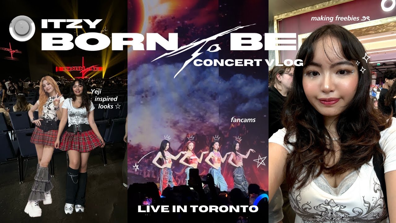 ITZY Born To Be tour in Toronto (grwm Yeji inspired look, making ...