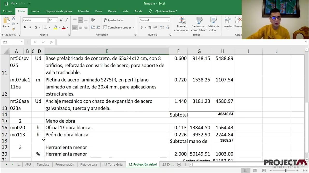 Cálculo de costos en un proyecto - Microsoft Project - YouTube