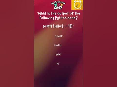 What is output of given python code? #shorts #latest #quiz #python # ...