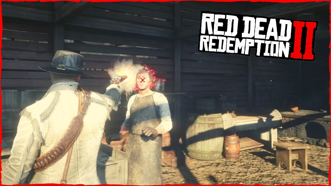 Red Dead Redemption 2 - Sawed Off Shotgun Headshot In Slow Motion ...