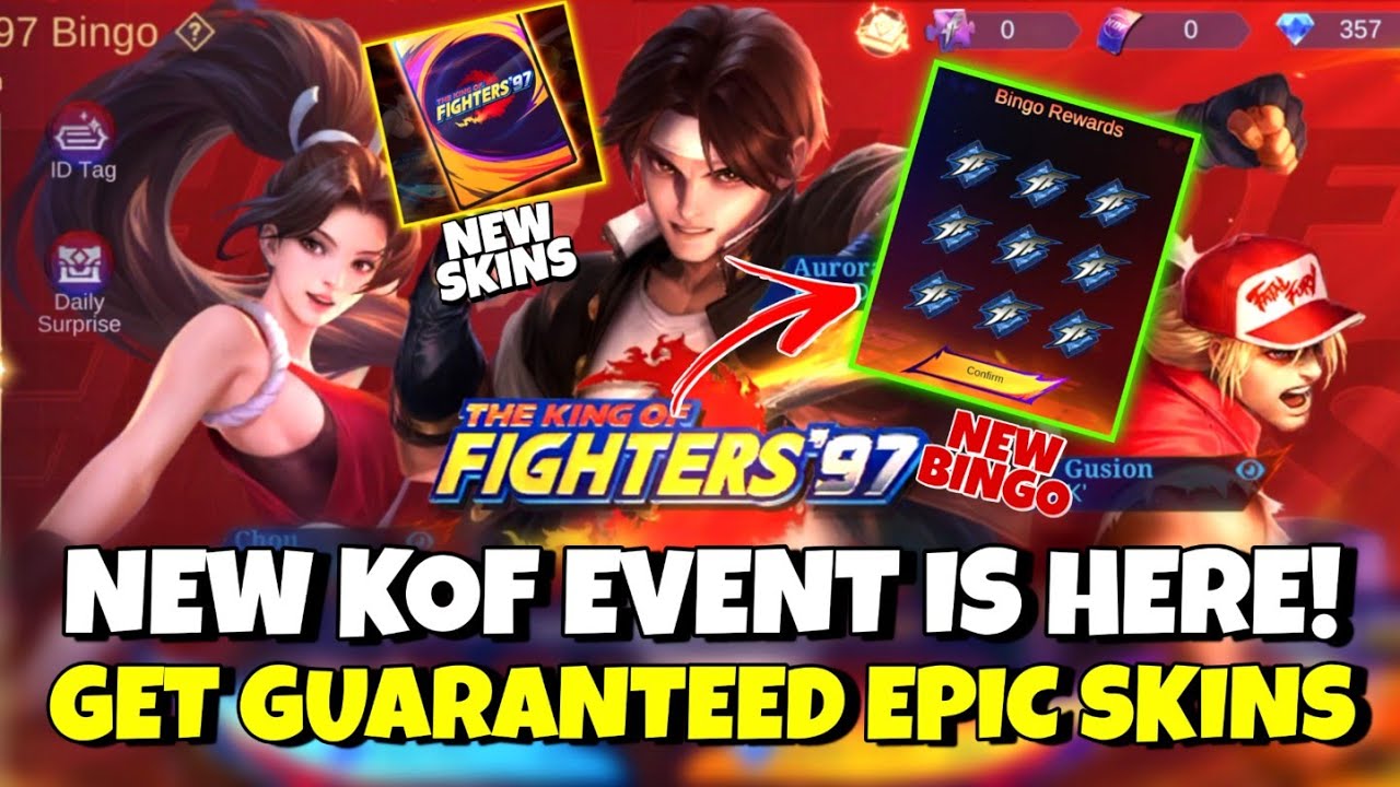 ALL NEW KOF SKINS ARE HERE | KOF 97 EVENT WALKTHROUGH | MLBB - YouTube