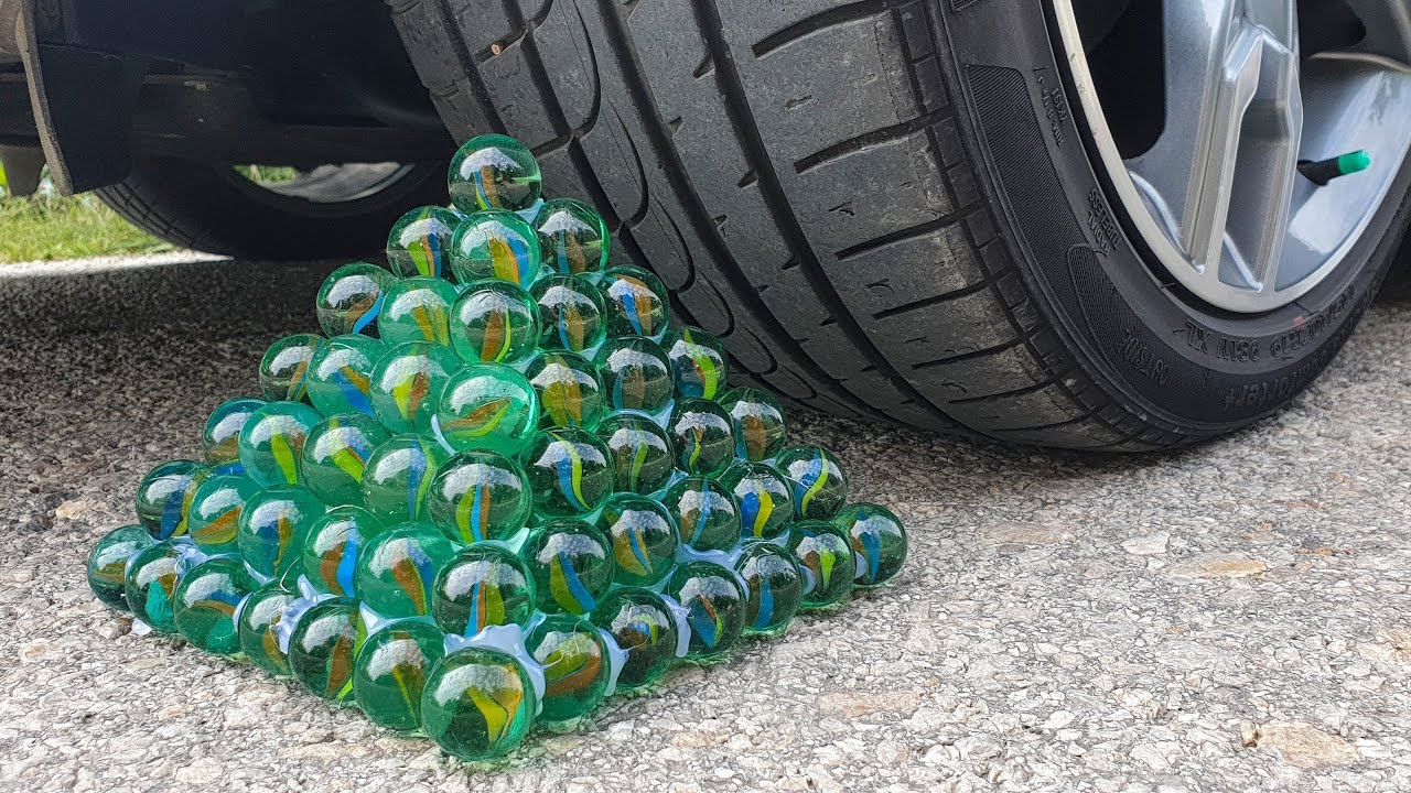 Crushing Crunchy & Soft Things by Car! EXPERIMENT CAR vs Marbles - YouTube