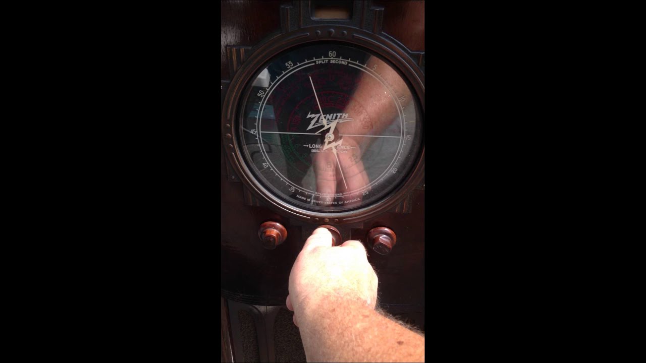 Rare 1936 Zenith 12A57 AM Console Radio - YouTube