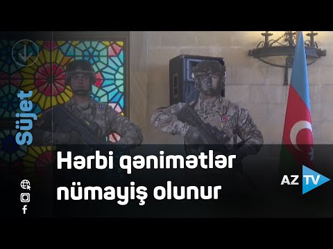 Hərbi qənimətlər nümayiş olunur