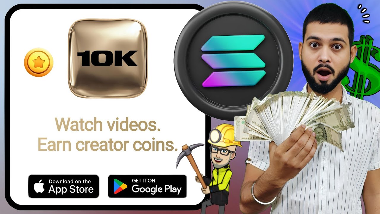 10K World App - Watch To Earn Rewards - New Solana Backed Mining App ...