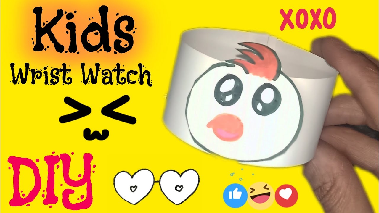 DIY/Cute Paper Watch⌚for kids/Paper Craft Making/Paper wrist watch with ...