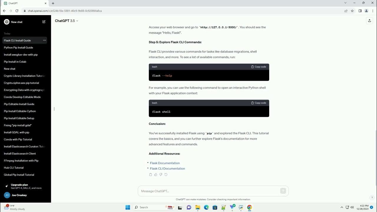 pip install flask cmd - YouTube