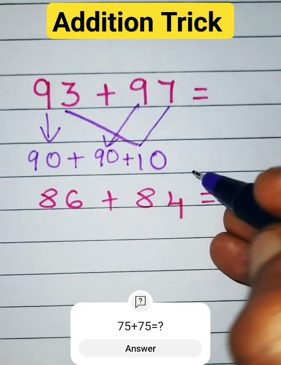 Addition Trick | Fast maths calculation tricks #maths #youtubeshorts #shorts #shortcuts # ...