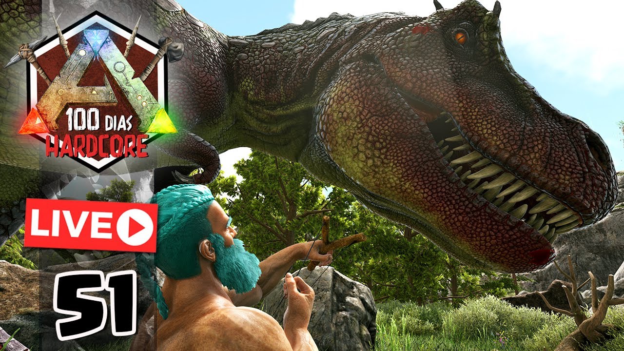 EM BUSCA DOS 100 DIAS! - ARK HARDCORE: ARK:SURVIVAL EVOLVED - #51 ft ...