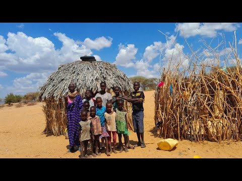 World Fearless  Tribe 🇰🇪 // Turkana homestead  tour//African  village  Desert  life