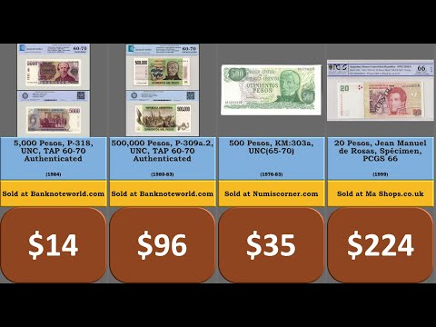 Most expensive: 41 Most Expensive Argentina banknotes for your paper ...