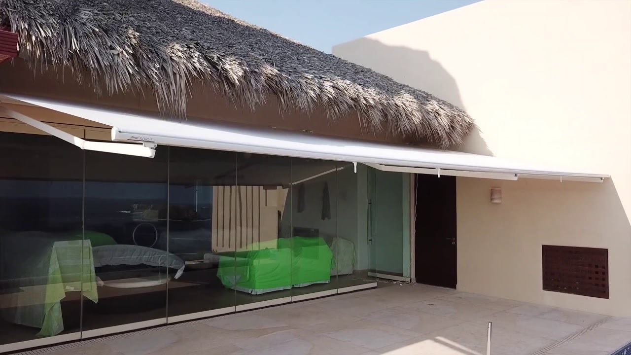 Toldo automatizado en Ixtapa Zihuatanejo - YouTube
