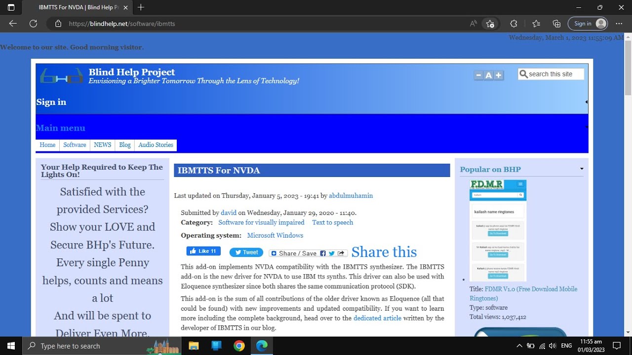 DOWNLOAD IBM TTS ELOQUENCE FOR NVDA FOR FREE - BLIND HELP PROJECT ...