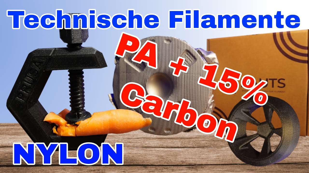 Nylon PA Filament mit 15% Carbon - tolle Festigkeit und Präzision - YouTube
