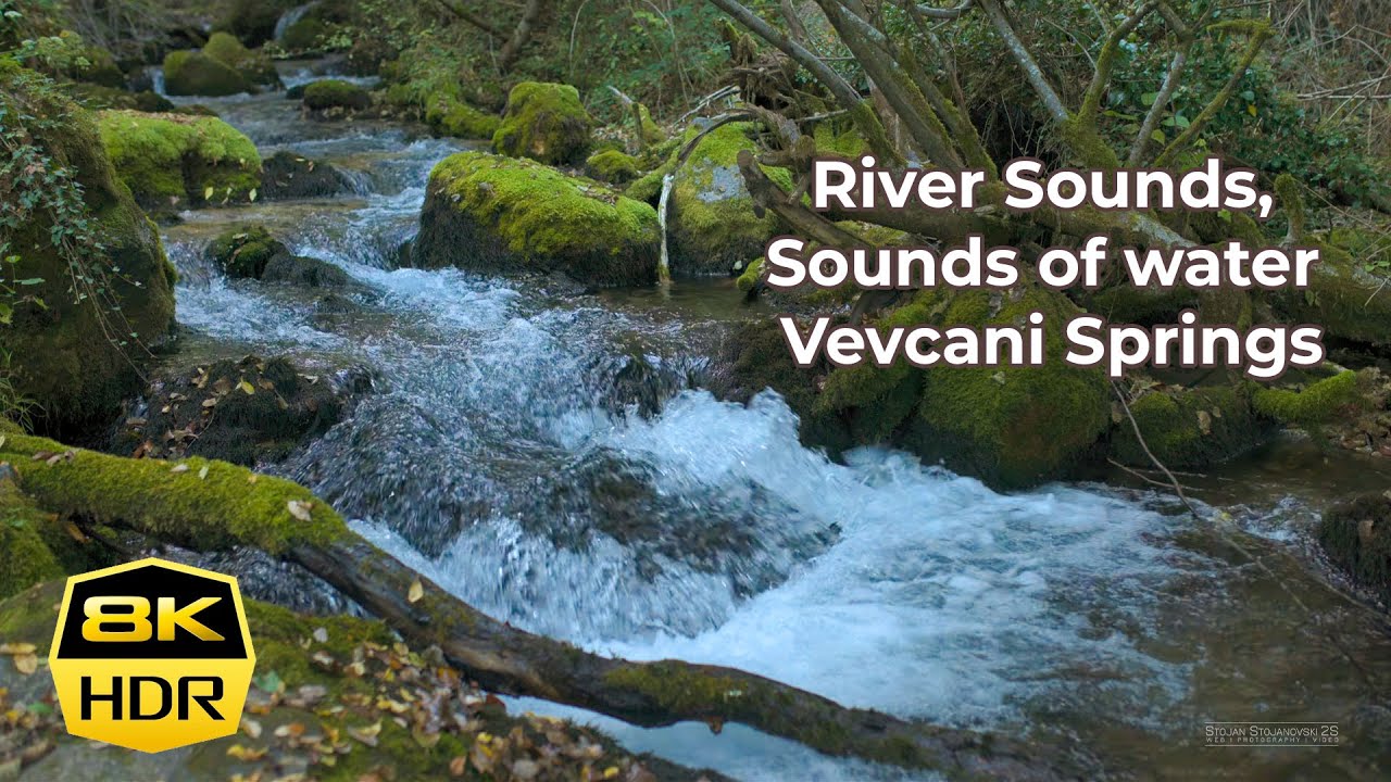 8K HDR Relaxing River Sound, Sounds of water - Nature Sound for Sleep ...