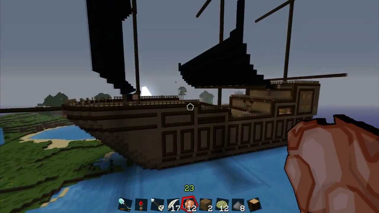Minecraft giant ship in survival mode - YouTube