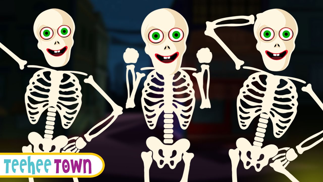 Crazy White Skeletons' Funny Dance | Finger Family + More Spooky Songs ...