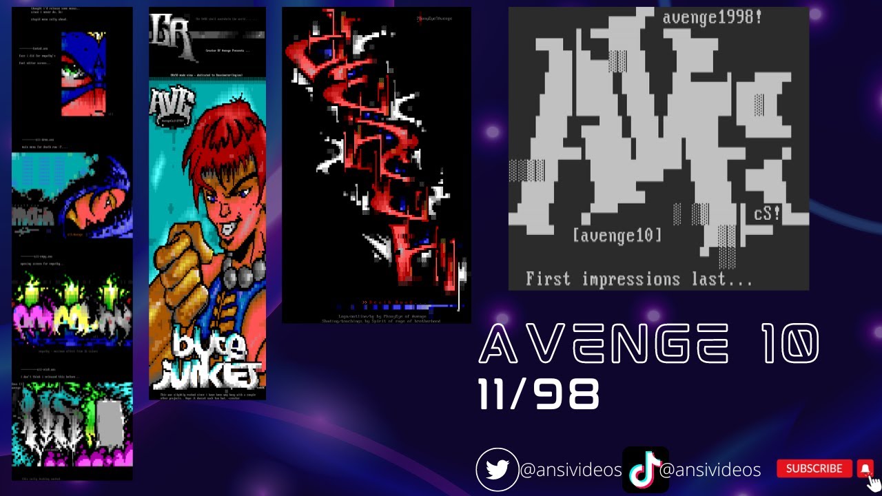 Avenge Cult (avenge) 10 [11/98] Full Ansi / Ascii Art Pack Video #ANSI ...