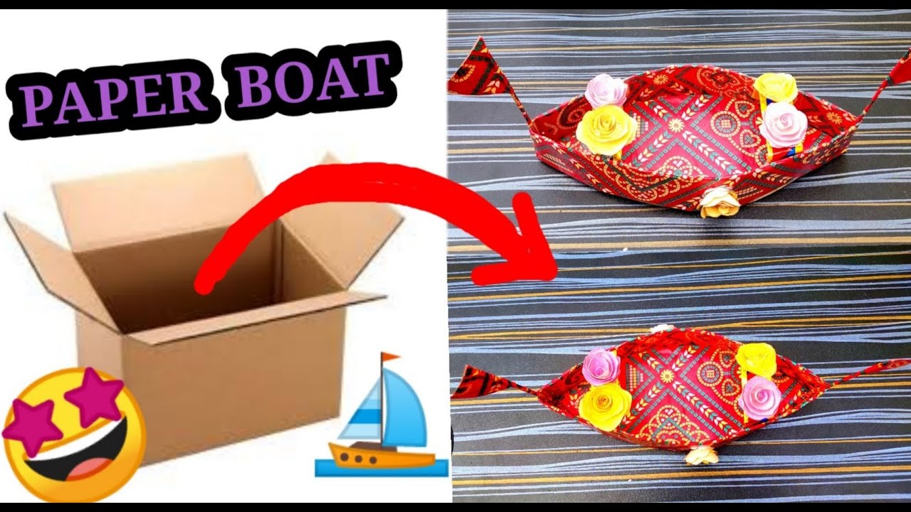 How to make Paper Boat⛵ that floats/Kartik Purnima Special Boat making ...