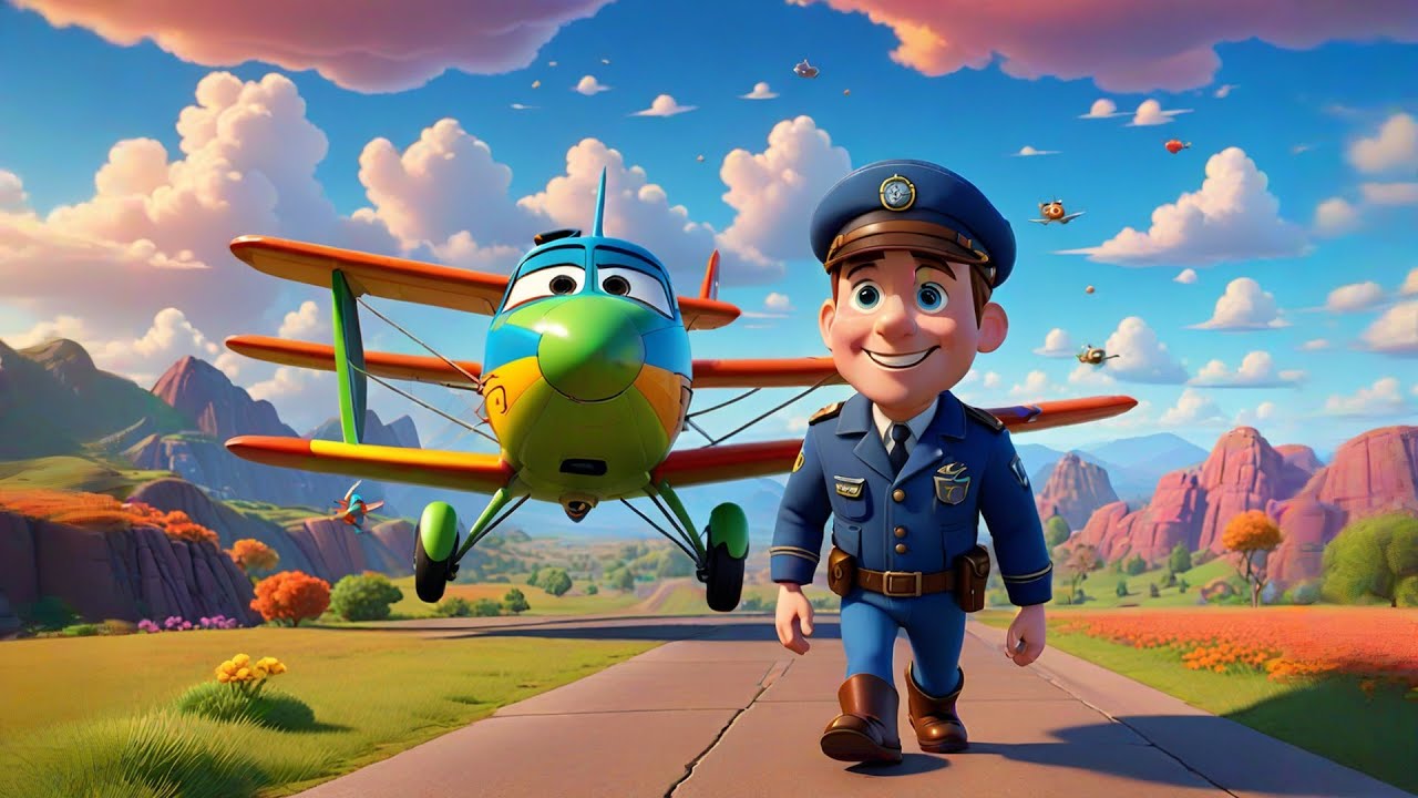 Little Airplane in the Clouds | Soaring Airplane Song for Kids | Fun ...