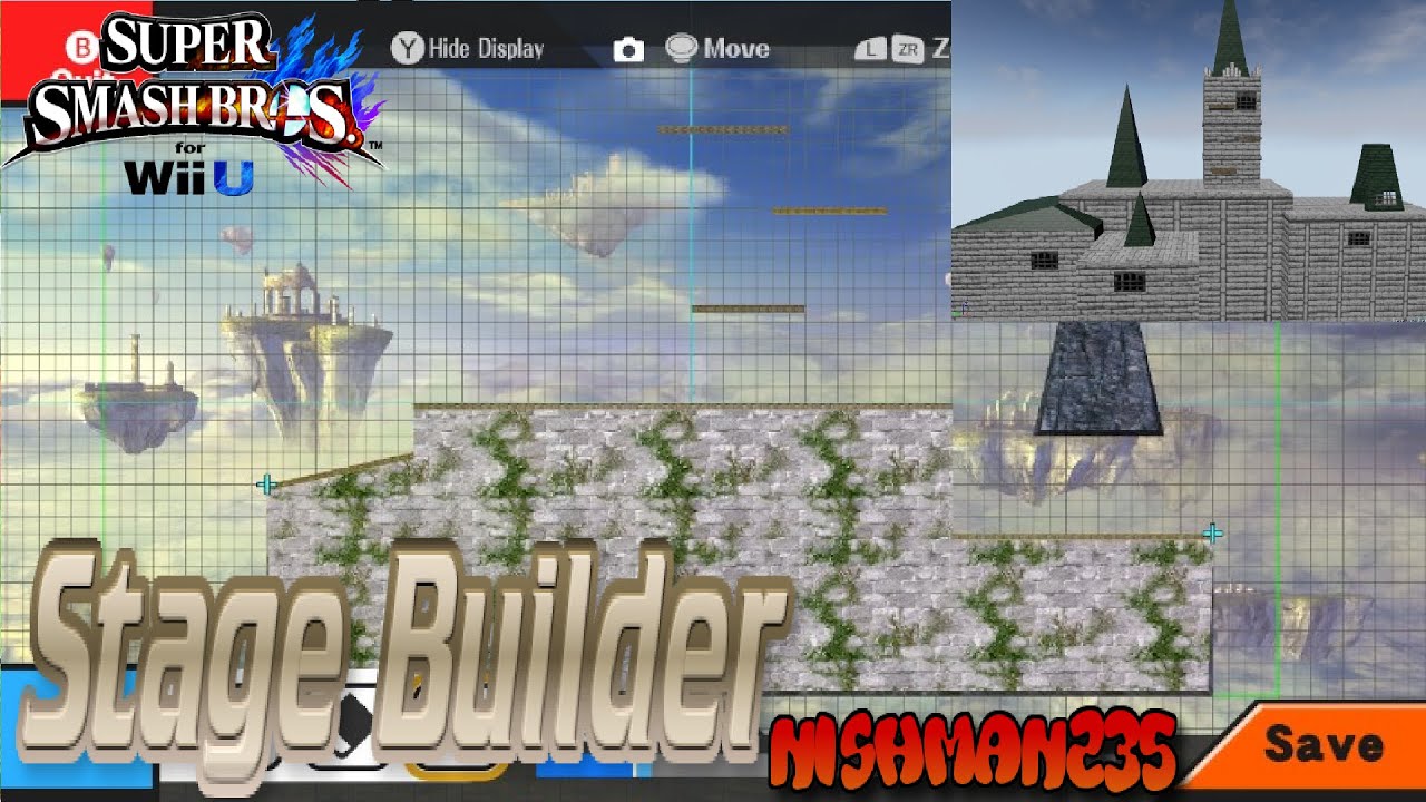 Super Smash Bros. 4 Wii U Stage Builder Tutorial & Hyrule Castle 64 ...