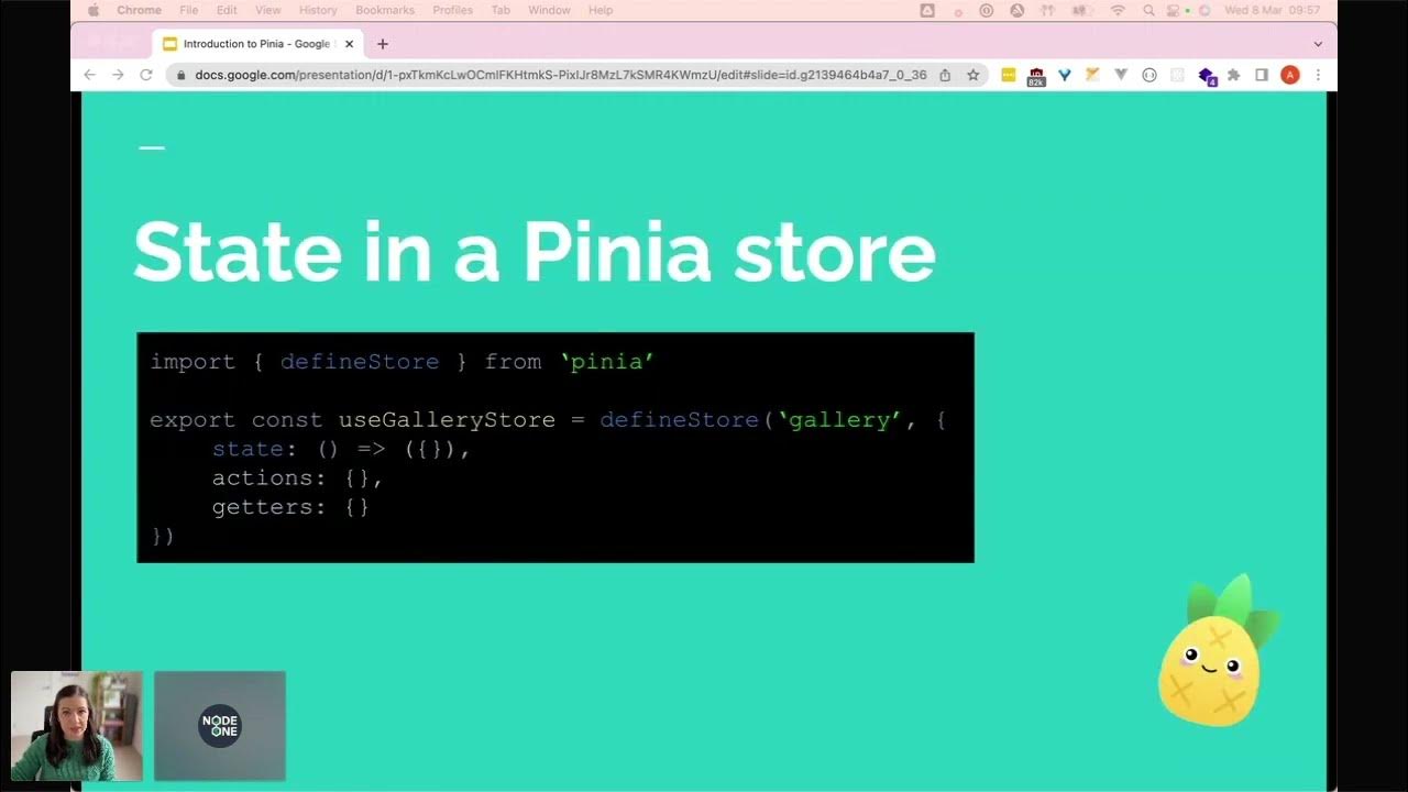 NodeJS One Africa 2023: Alicia de Wet - An introduction to Pinia. Vue’s favourite state ...