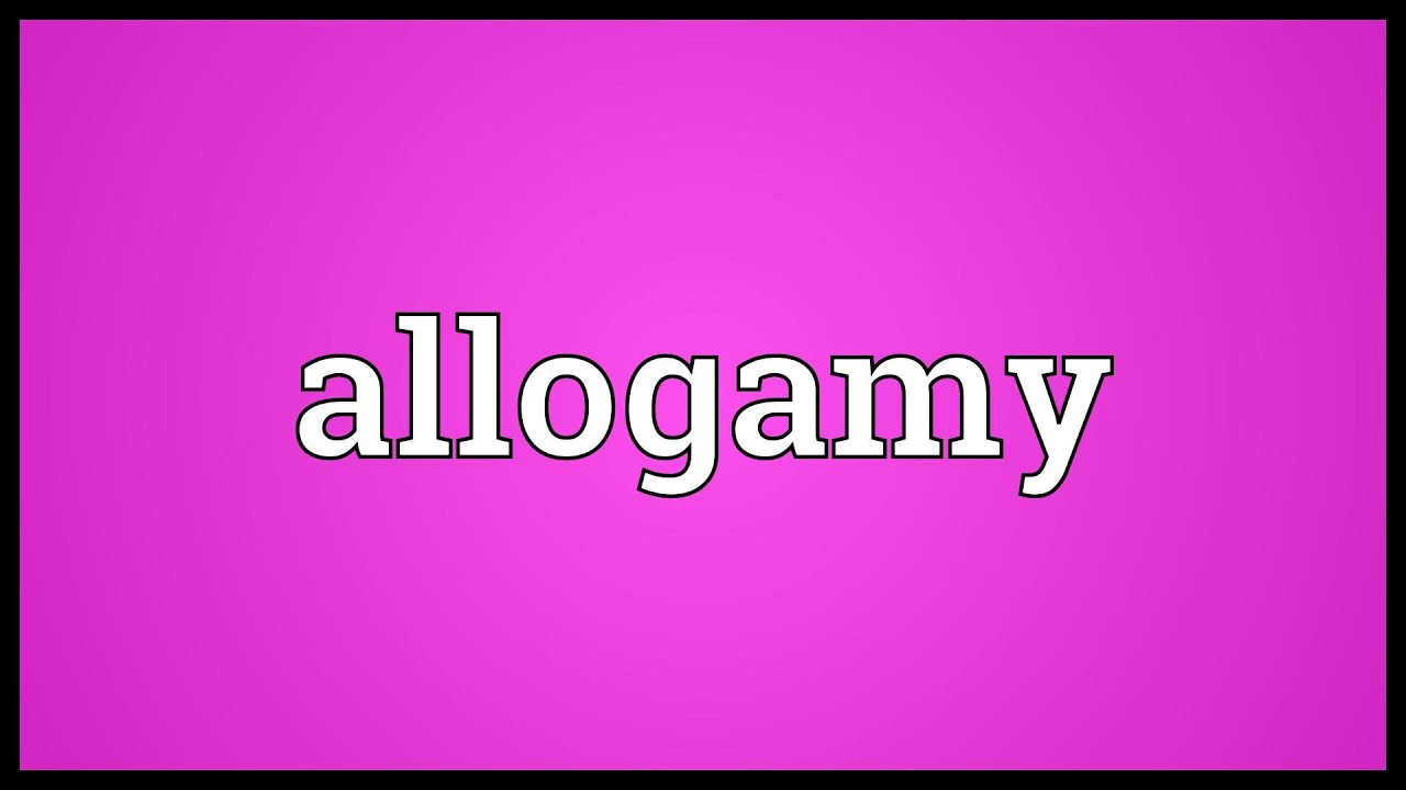 Allogamy Meaning - YouTube