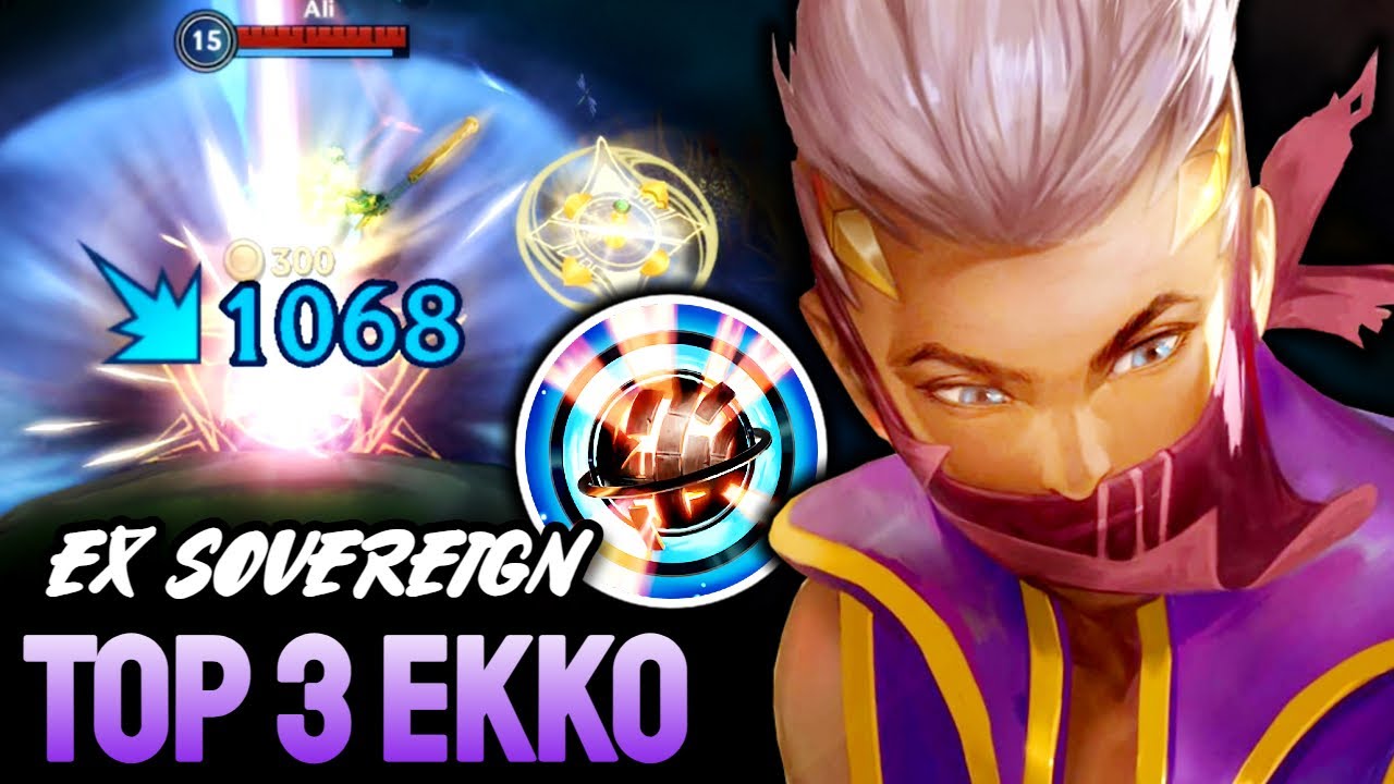 WILD RIFT EKKO - TOP 3 EKKO GAMEPLAY - EX SOVEREIGN RANKED - YouTube
