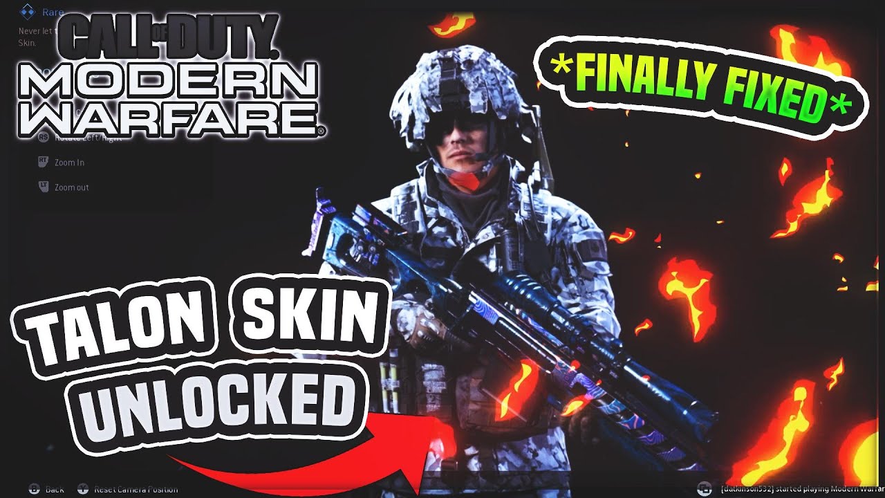 TALON SKIN FINALLY FIXED AND HOW TO UNLOCK IT!! - (Call Of Duty Modern ...