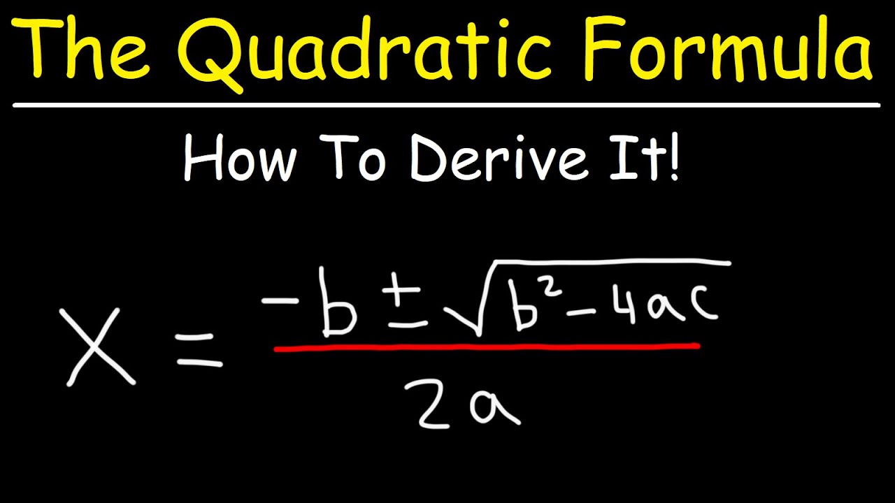 How To Prove The Quadratic Formula By Completing The Square YouTube