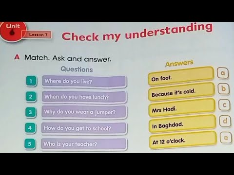 الرابع الابتدائي/يونت6/الدرس7 (Check my understanding) 🧠 - YouTube