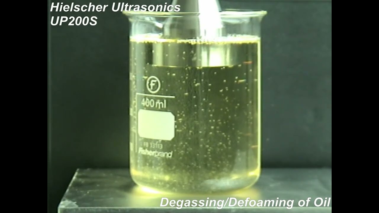 Ultrasonic Degassing and Defoaming of Oil - YouTube