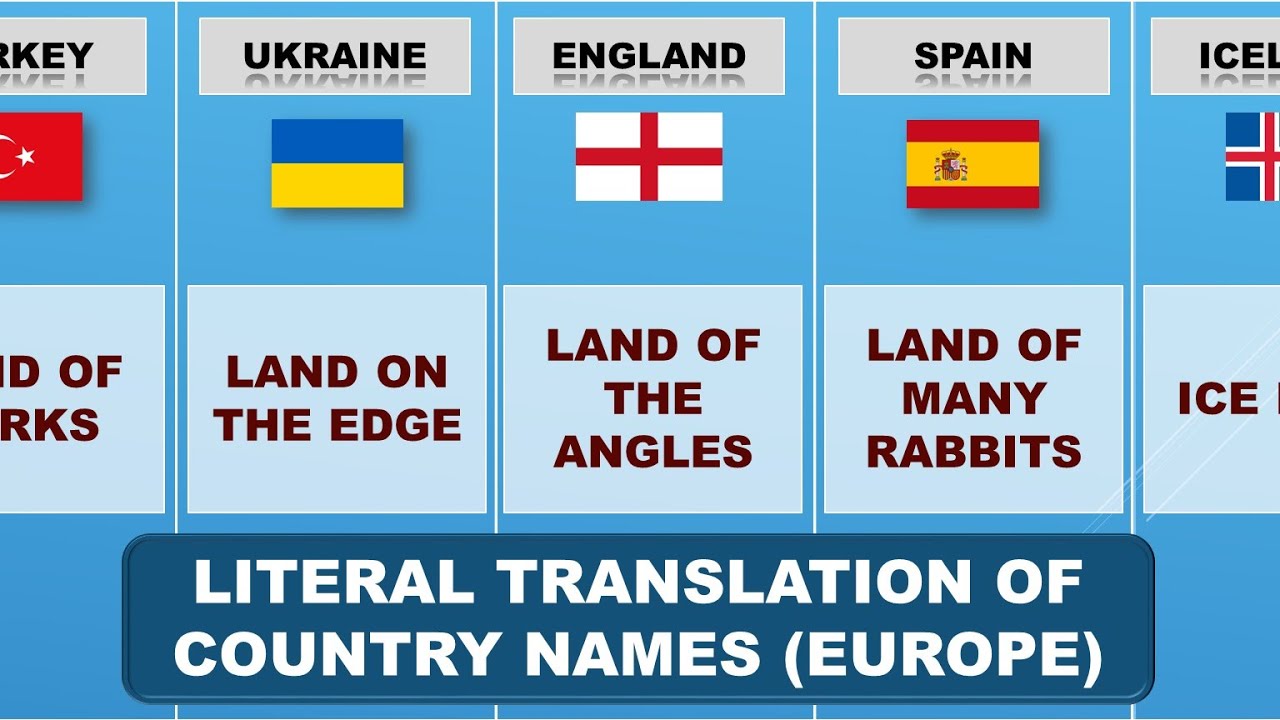 LITERAL TRANSLATION OF COUNTRY NAMES EUROPE - YouTube