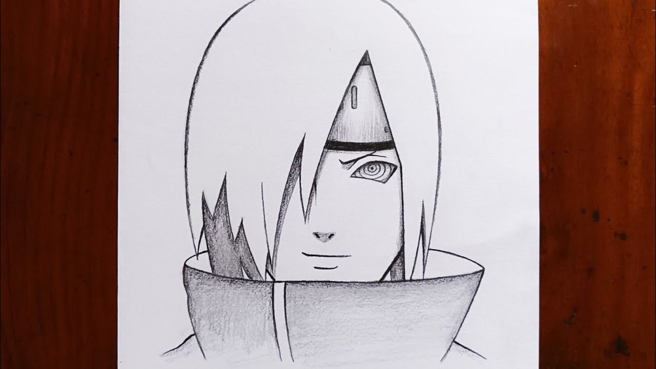 How To Draw Nagato Uzumaki Step By Step - YouTube