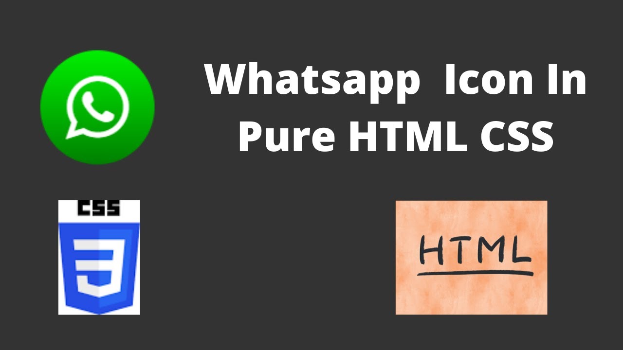 Whatsapp Icon In Pure Html Css Labham Jain Youtube