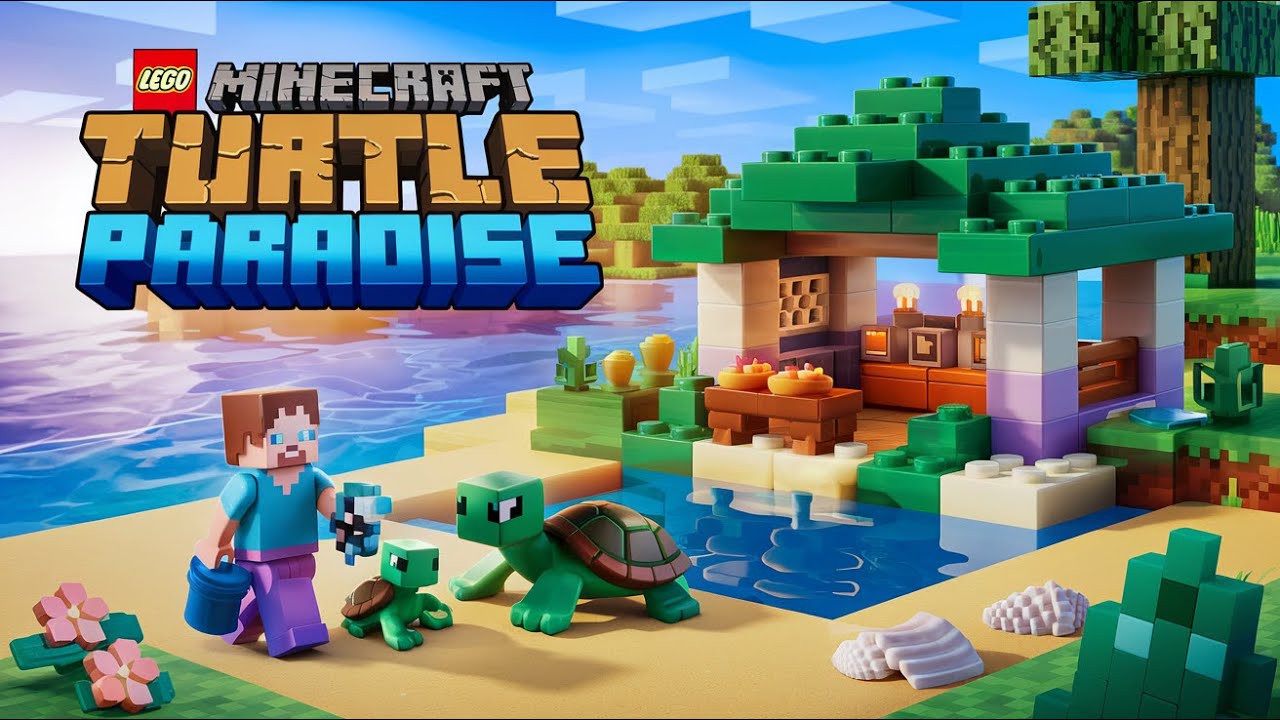 MY EPIC MINECRAFT LEGO TURTLE BEACH HOUSE BUILD - YouTube