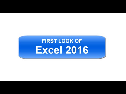 First Look of Excel 2016 - YouTube