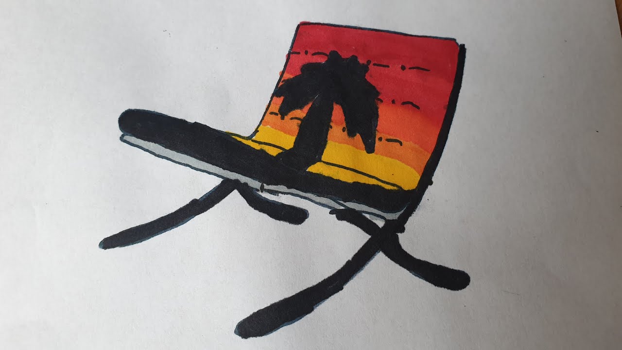 How to Draw a Beach Chair Easy Decoration - YouTube