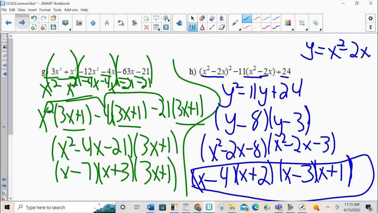 CC Algebra II Commonly Asked Questions You MUST Be Able To Do ...