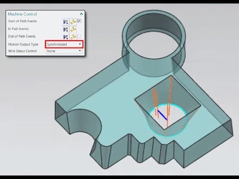 Wire EDM 4 Axis Synchronized Output in NX CAM - YouTube