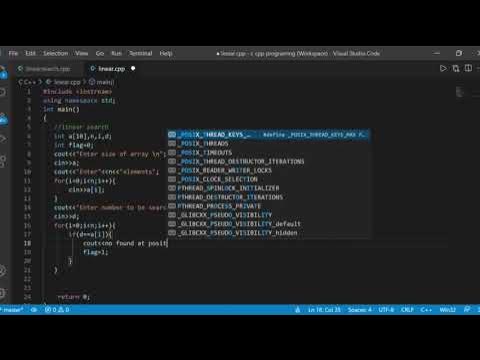 #C++ PROGRAM OF LINEAR SEARCH - YouTube
