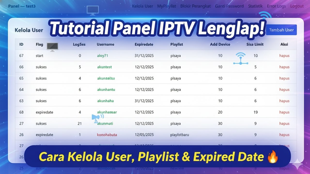 Tutorial Simple Panel IPTV URL Part II - YouTube