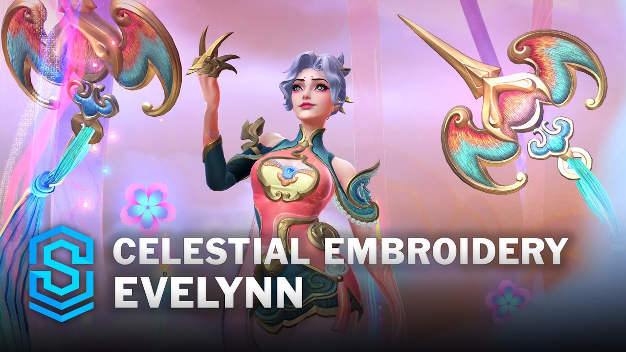 Celestial Embroidery Evelynn Wild Rift Skin Spotlight - YouTube