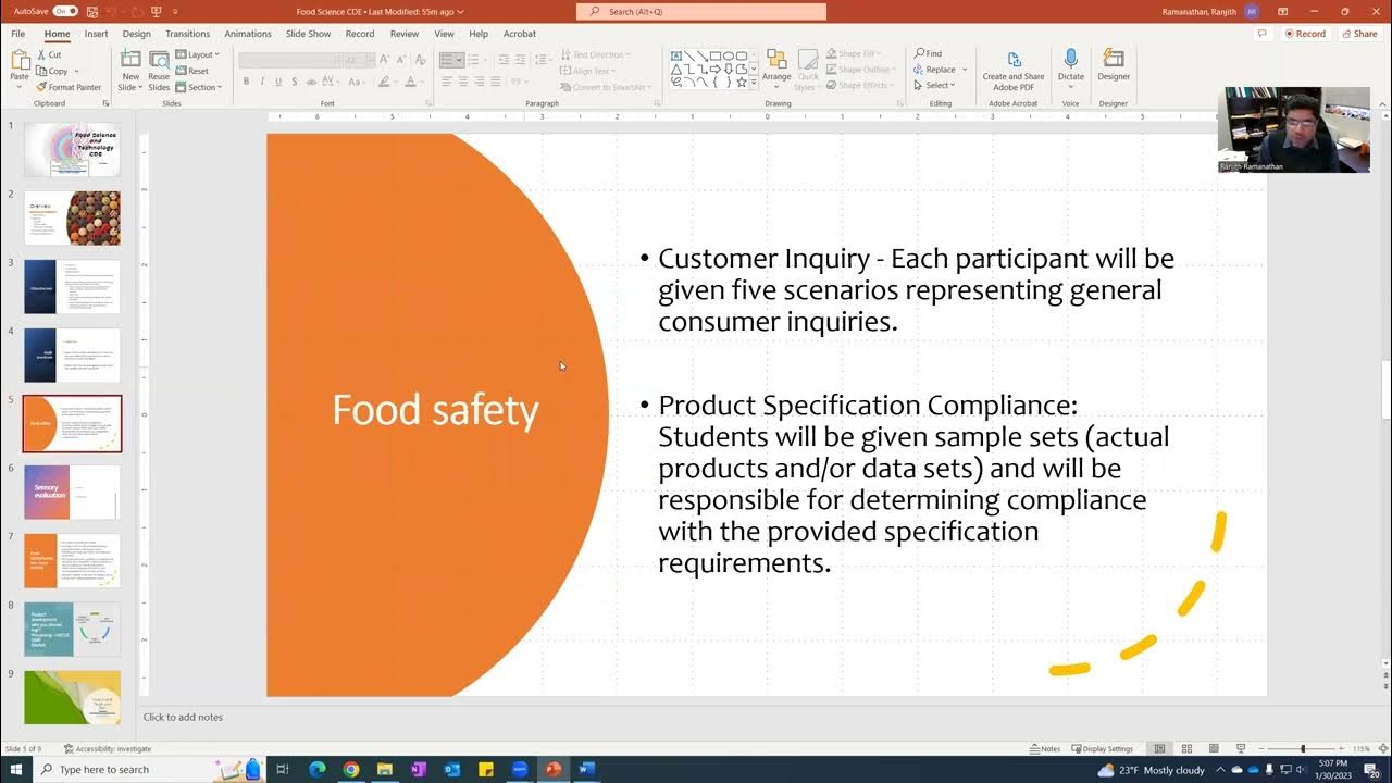 Food Science CDE Educational Math Practicum Product Development ...
