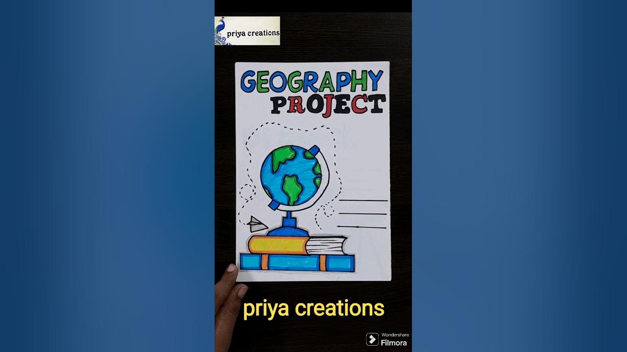 geography project front page design | geography project | project ...