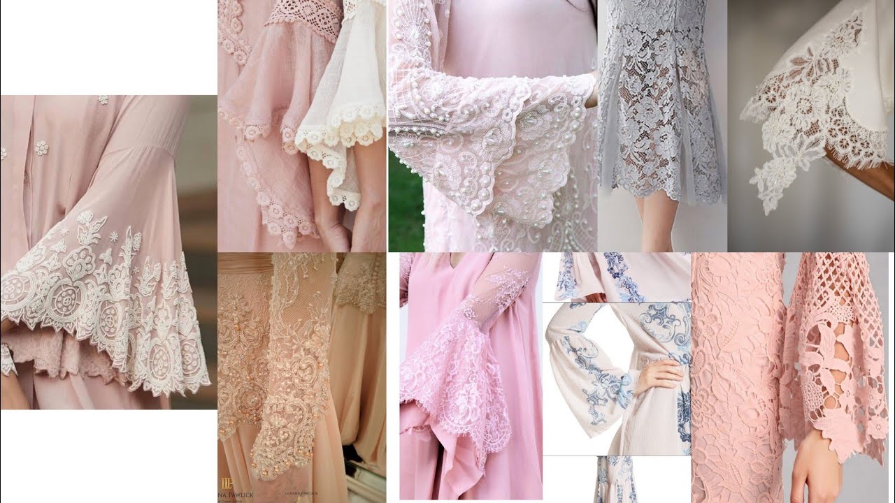 Embllishment very creative Lace Trim Embroidered Net Sleeves Designs ...